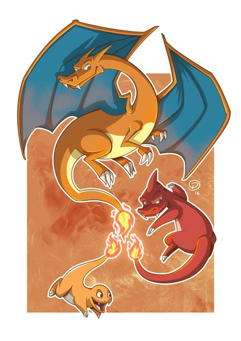 Charmander Evolution By Felipeds Deviantart Pokemon Pokemon