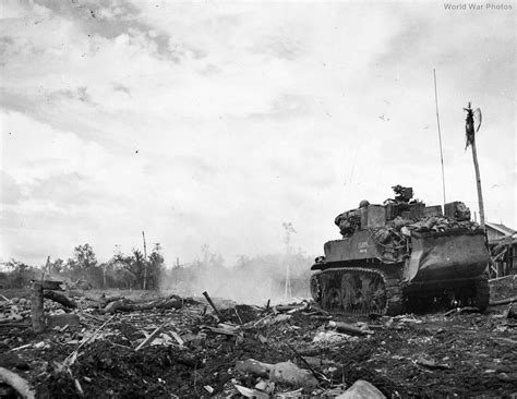M8 Of 77th Infantry Division In Action Leyte December 1944 World War