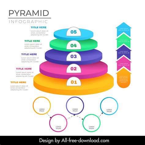 Pyramid Chart Infographic Template Elegant Circle Layers 3d Vectors Images Graphic Art Designs