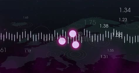 data points and numerical values image over map of europe stock illustration illustration of