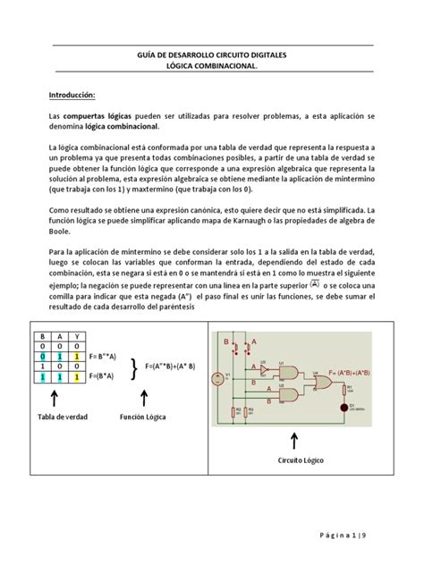 2022 05 20 Guia De Lógica Combinacional Pdf Matemáticas Lógica