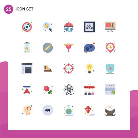 25 Universal Flat Colors Set For Web And Mobile Applications Repair Computer Park Vehicles