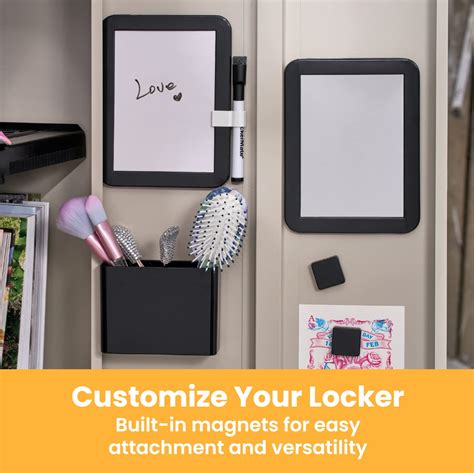 Locker Organizer Lockermate 7 Piece Tall Wire Locker Kit With Magnets