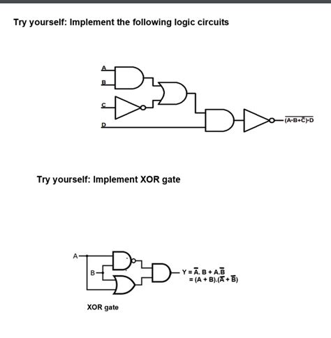 Solved Try Yourself Implement The Following Logic Circuits