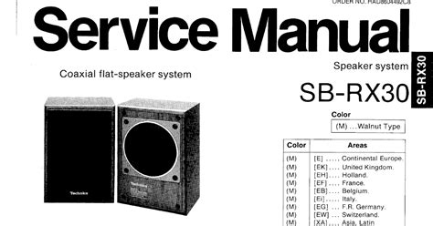 Infrequent Sound Sex Tex Technology Technics SB RX30 2 Way 1 Speaker Bass Reflex Scheme And