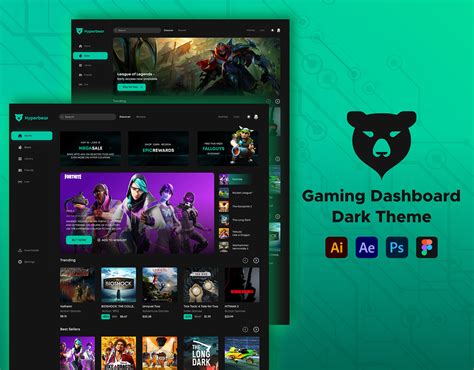 Gaming Dashboard Dark Theme On Behance