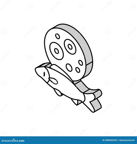 Mycobacterium Marinum Fish Isometric Icon Vector Illustration Stock