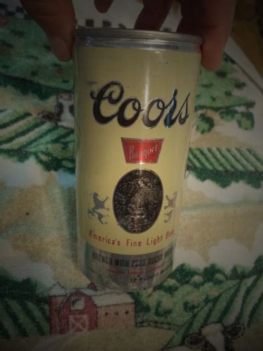 Coors Aluminum Beer Can Tall 12 Oz Golden Co Top 2 Push Circles 32