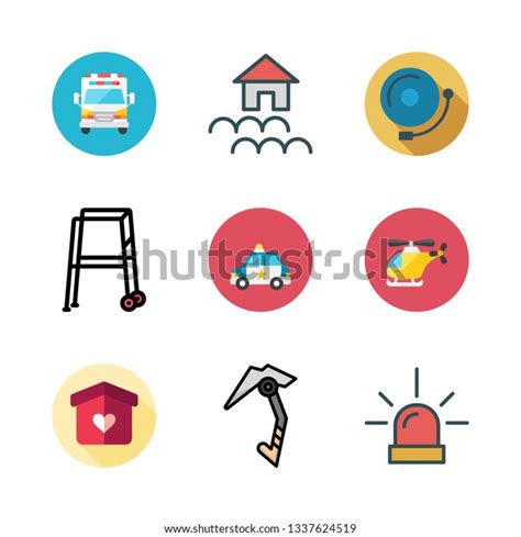 Rescue Vector Icon Set Stock Vector Royalty Free 1337624519