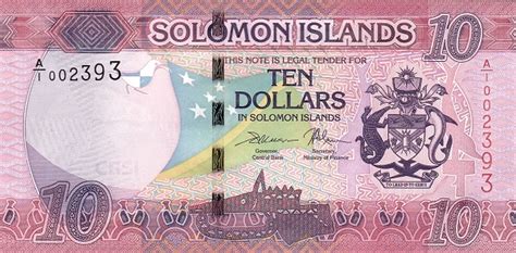 Insulele Solomon 10 Dollars 2017 Unc Clasor M1