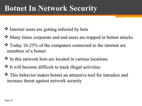 Botnet Detection Techniques Ppt Information And Network Security