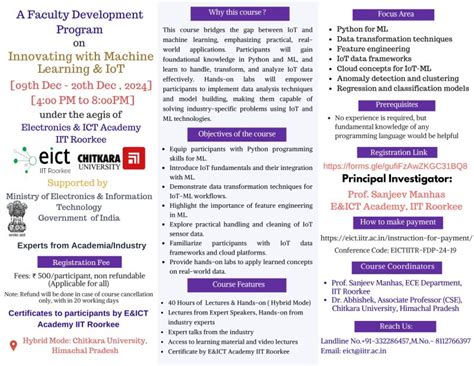 Chitkarauniversity Eictiitr Iitroorkee Machinelearning Iot