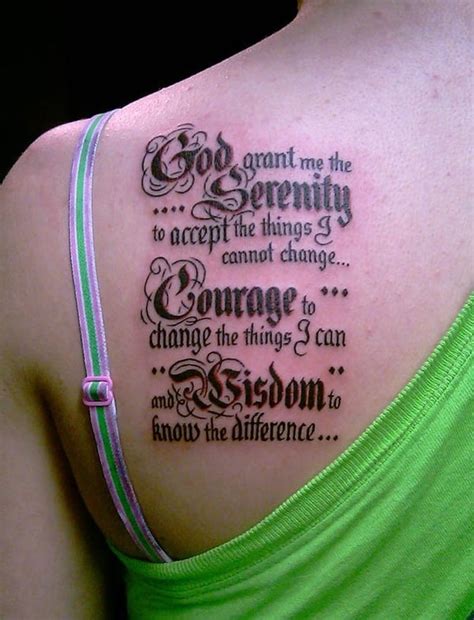 25 Graceful Serenity Prayer Tattoos