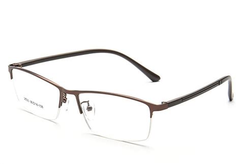 Myopia Glasses Frame Steel Plate Half Rim Glasses Grandado