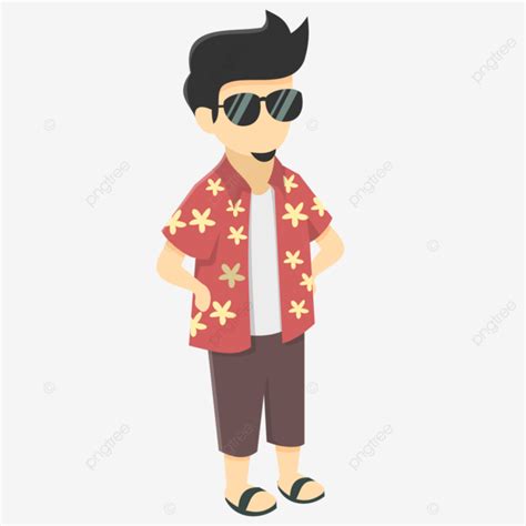 Cool Man With Sunglasses Vector Man Character Flat Vector Illustration Png And Vector With