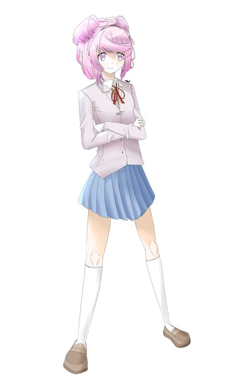 Full Body Natsuki My Second Ever Ddlc Fanart Rddlc