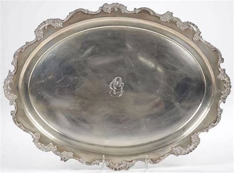 Sold At Auction Large Heavy Gorham Sterling Silver Tray