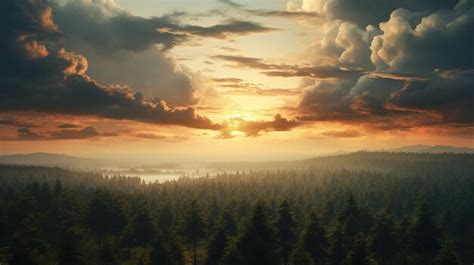Premium Photo Tops Of Trees And Passing Clouds In The Sky