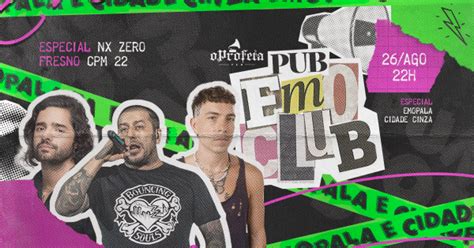 Pub Emo Club Especial Nx Zerofresnocpm 22 Bandas Emopala E Cidade