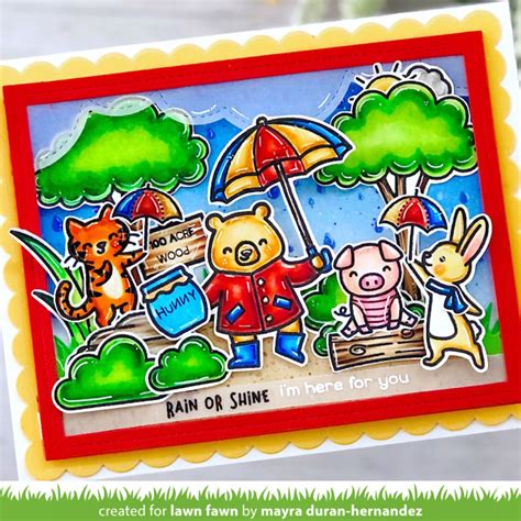 Mayras Winnie The Pooh Inspired Card Lawn Fawn Lawn Fawn Rainy