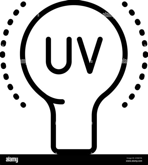 Uv Light For Disinfection Outline Icon Ultraviolet Light Icon Uv Ray
