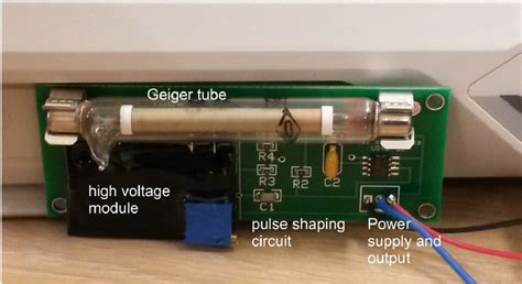 The Geiger Radiation Detection Board Showing The Geiger Tube High Download Scientific Diagram