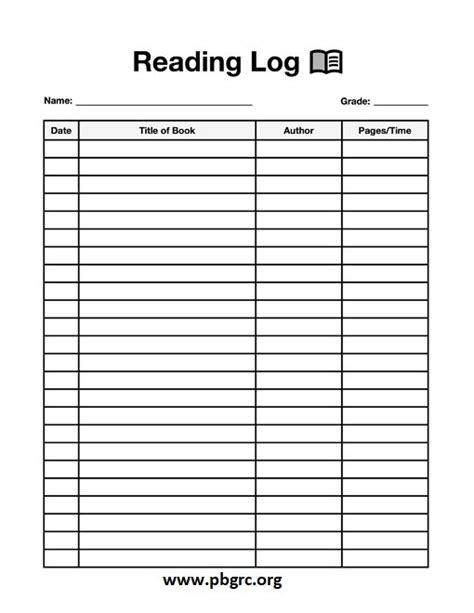 27 Free Printable Reading Log Templates To Download Worksheets Library