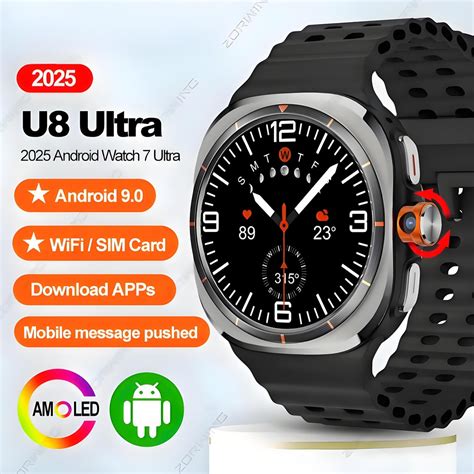 【sim Card】u8 Ultra Smart Watch With Sim Slot And Wifi 4g Net 32g Rom