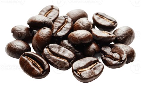 Freshly Roasted Coffee Beans On A White Background 53341965 Png
