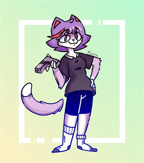 Furry Catgirl With Gun Lol By Kcouro On Newgrounds