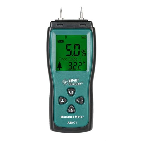 Wood Moisture Meter 4 Kinds Of Tree Type Lcd Backl Grandado