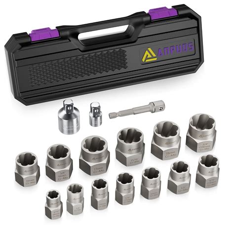 Bolt Extractor Set 16 Pieces Impact Bolt And Nut Remover