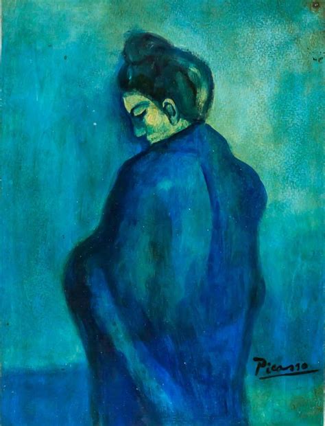 Sold At Auction Blue Period Pablo Picasso Mixed Media On Paper Coa