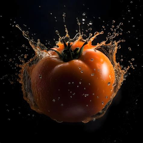 Verduras Frescas Salpicando Agua Sobre Un Fondo Oscuro Concepto De Comida Saludable Foto Premium
