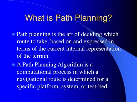 PPT Path Planning Algorithms PowerPoint Presentation Free Download ID