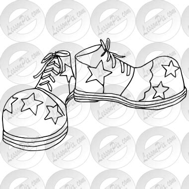 Clown Shoes Outline For Classroom Great Clown Shoes Clipart