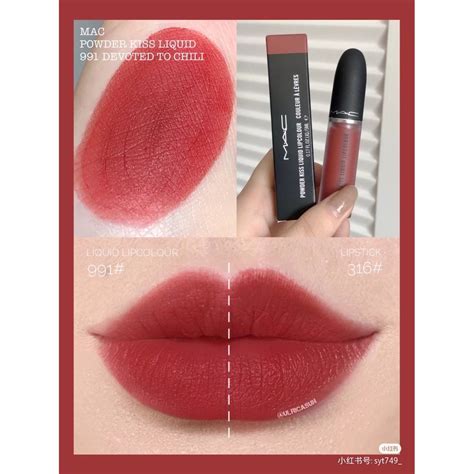 Son Mac 991 Devoted To Chili Powder Kiss Liquid Đỏ Đất