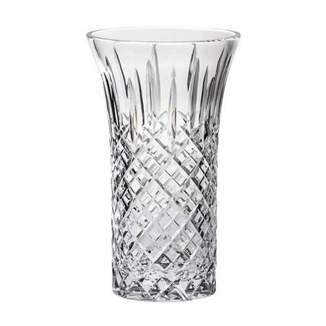 London Flared Vase 250mm T Boxed Royal Scot Crystal
