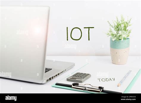 Conceptual Display Iot Concept Meaning Internet Of Things Transfer