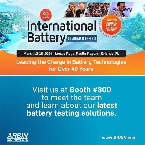 Arbin Instruments On Linkedin Arbin Internationalbatteryseminar Advancingbatterytechnologies