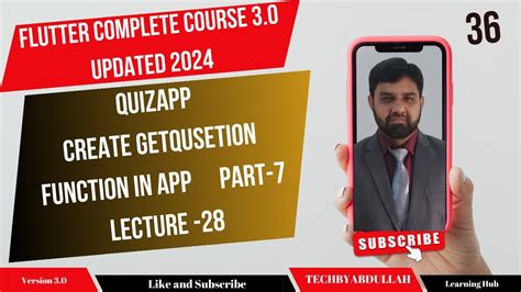 Flutter In Urdu Create Get Question Function In App Part 7 Lecture 28 Techbyabdullah79