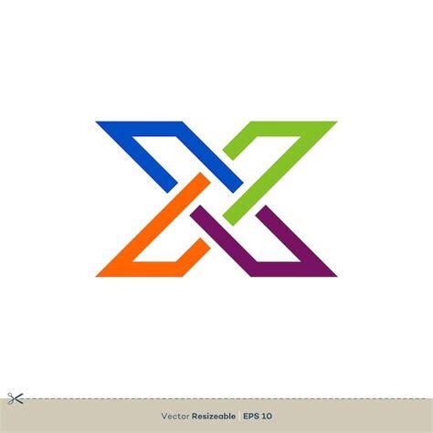 Letra X Vector Logo Plantilla Ilustración Diseño Vector Eps 10 Vector