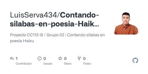 Github Luisserva434contando Silabas En Poesia Haiku Con Python