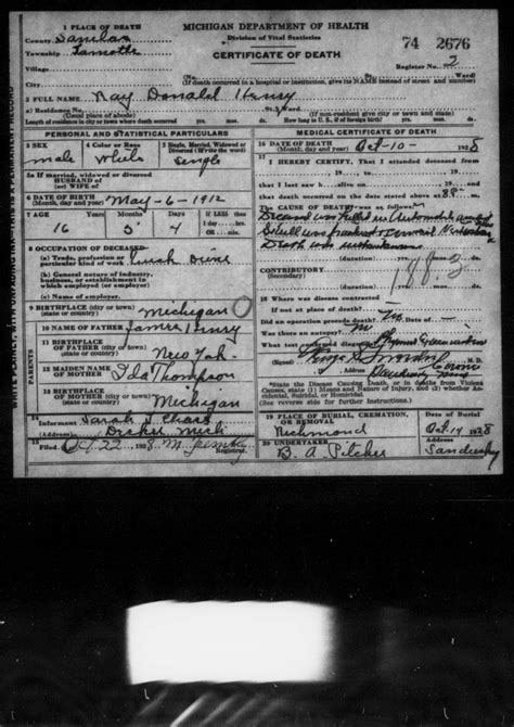 Ray Donald Henry 1912 1928 Find A Grave Memorial