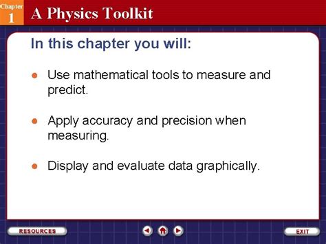 Chapter 1 A Physics Toolkit Click The Mouse