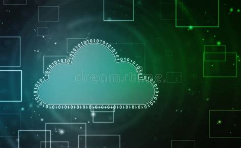 2d Illustration Of Cloud Computing Digital Cloud Computing Concept