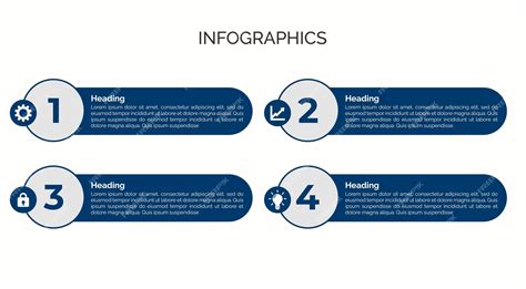 Premium Psd 4 Step Infographic Design