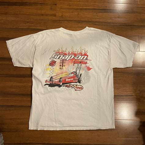 Vintage Snap On Racing Car Graphic T Shirt •size Depop