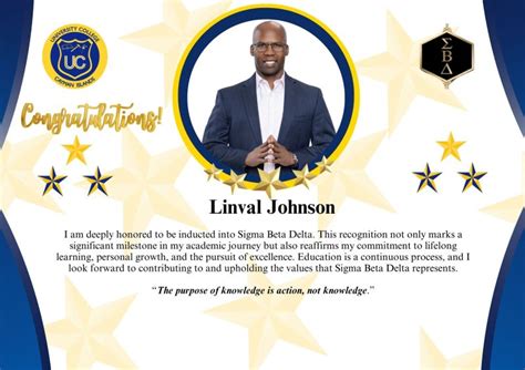 Thank You For The Kind Recognition It Is An Incredible Honor To Be Inducted Into The Sigma Beta