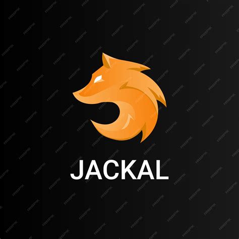 Un Logo Para Chacal Que Está Sobre Un Fondo Negro Vector Premium